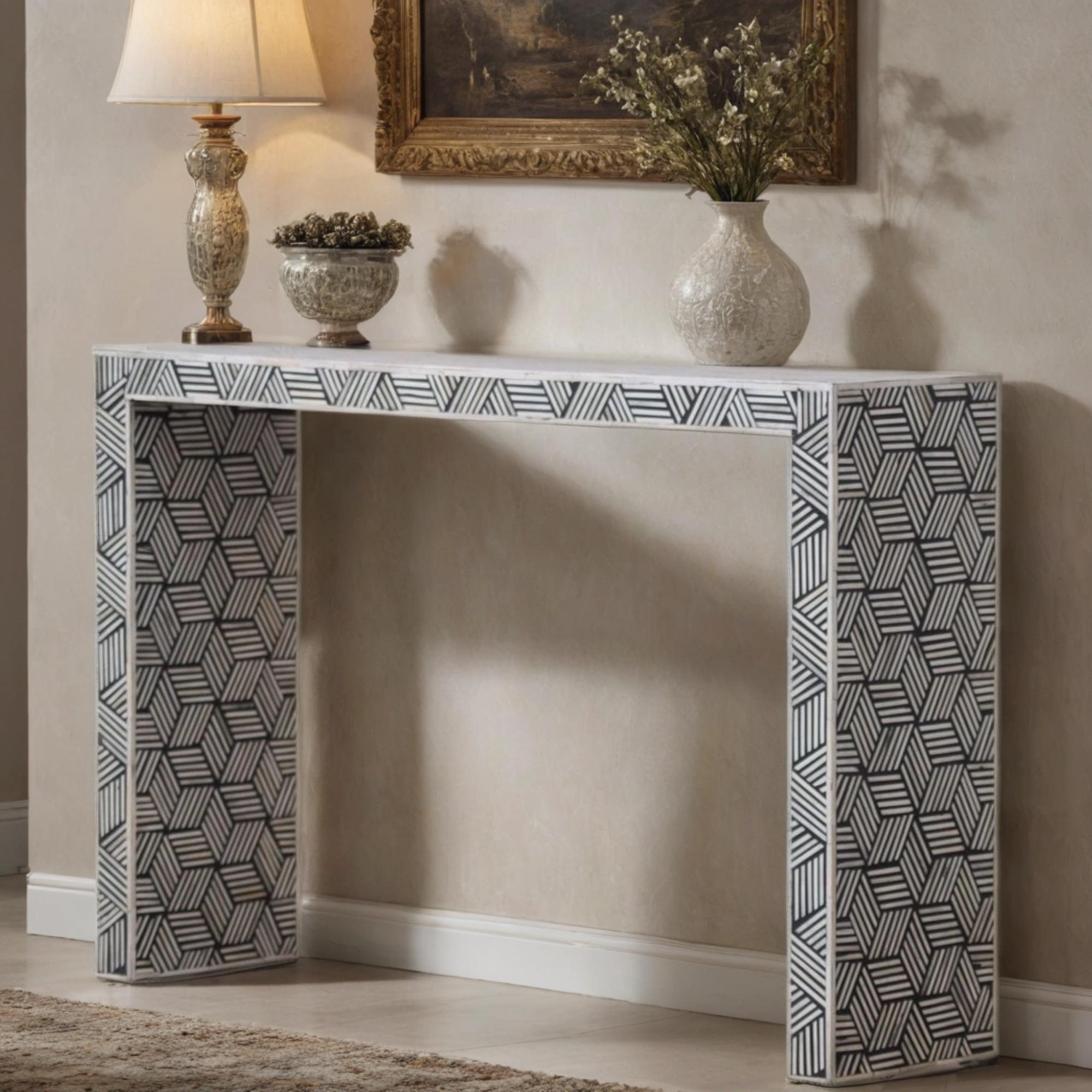 Handmade Entryway Console Table | Modern Bone Inlay Work Desk | Sofa ...