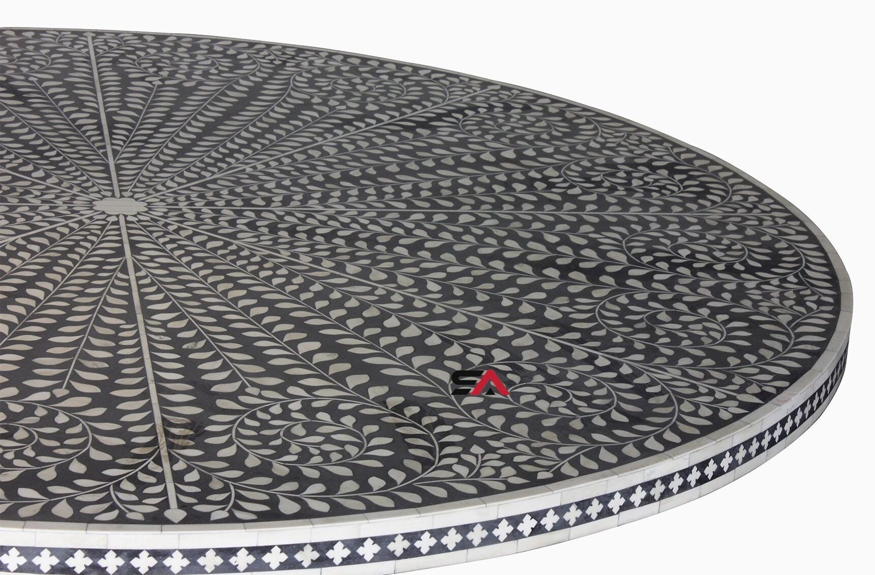 Bone Inlay Dining Table, Floral Design Centre Table, Handmade Bone ...