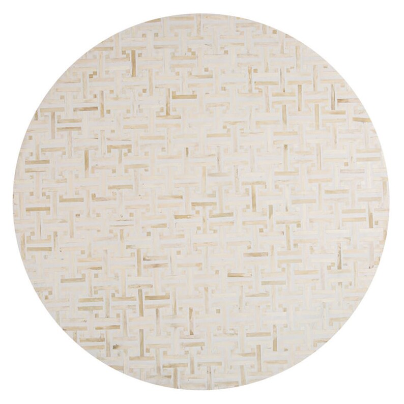 Handmade Round Coffee Table, Bone Inlay Table, Centre Table, Camel Bone ...