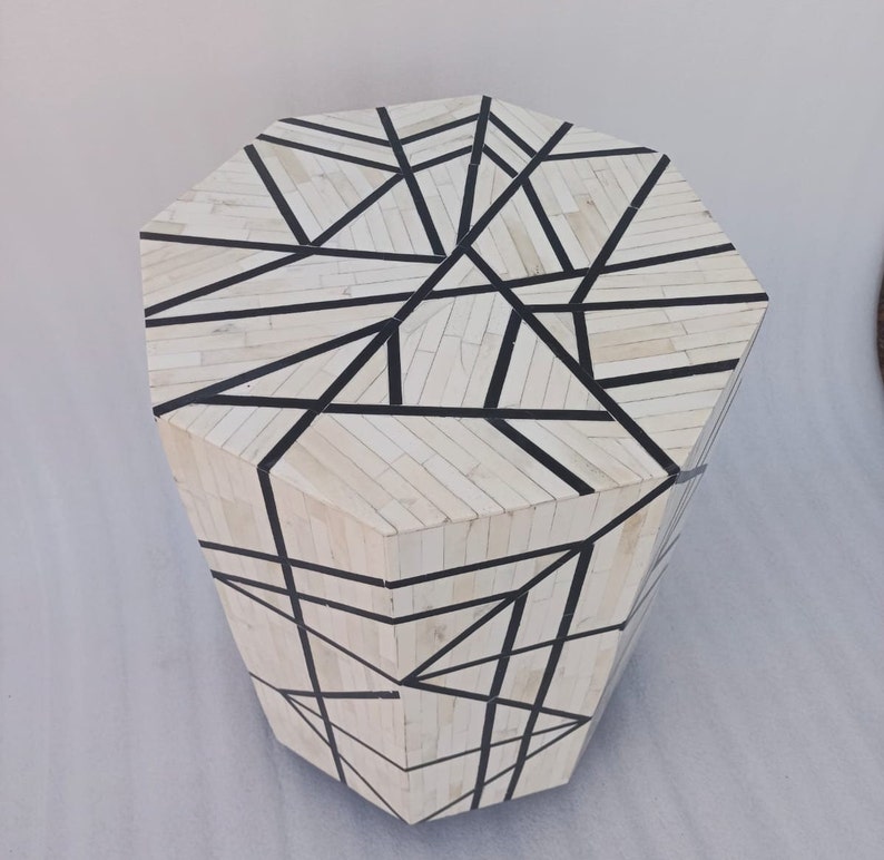 Handmade Bone Inlay Round Side Table – Modern Accent Furniture - Etsy UK