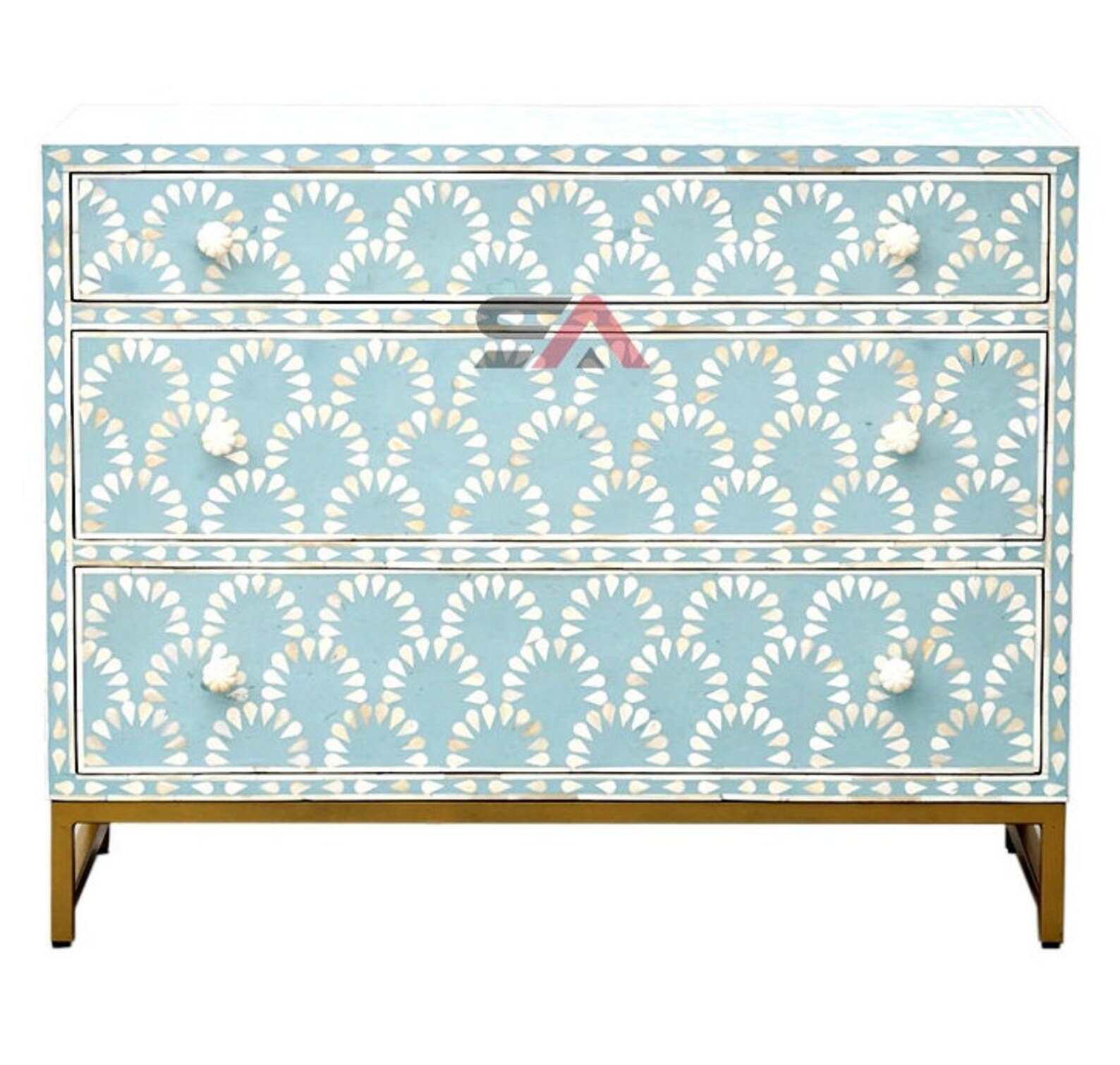Bone Inlay Sideboard, Handmade Bone Inlay Furniture, Inlay Cupboard ...