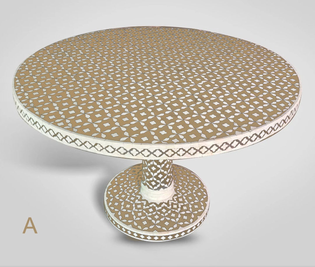 Handmade Bone Inlay Dining Table, Camel Bone Table, Modern Design ...