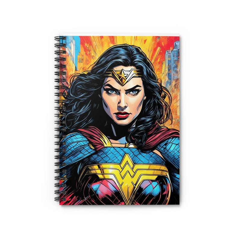 Wonder Woman Fan Art Spiral Notebook Ruled Line, Justice League ...