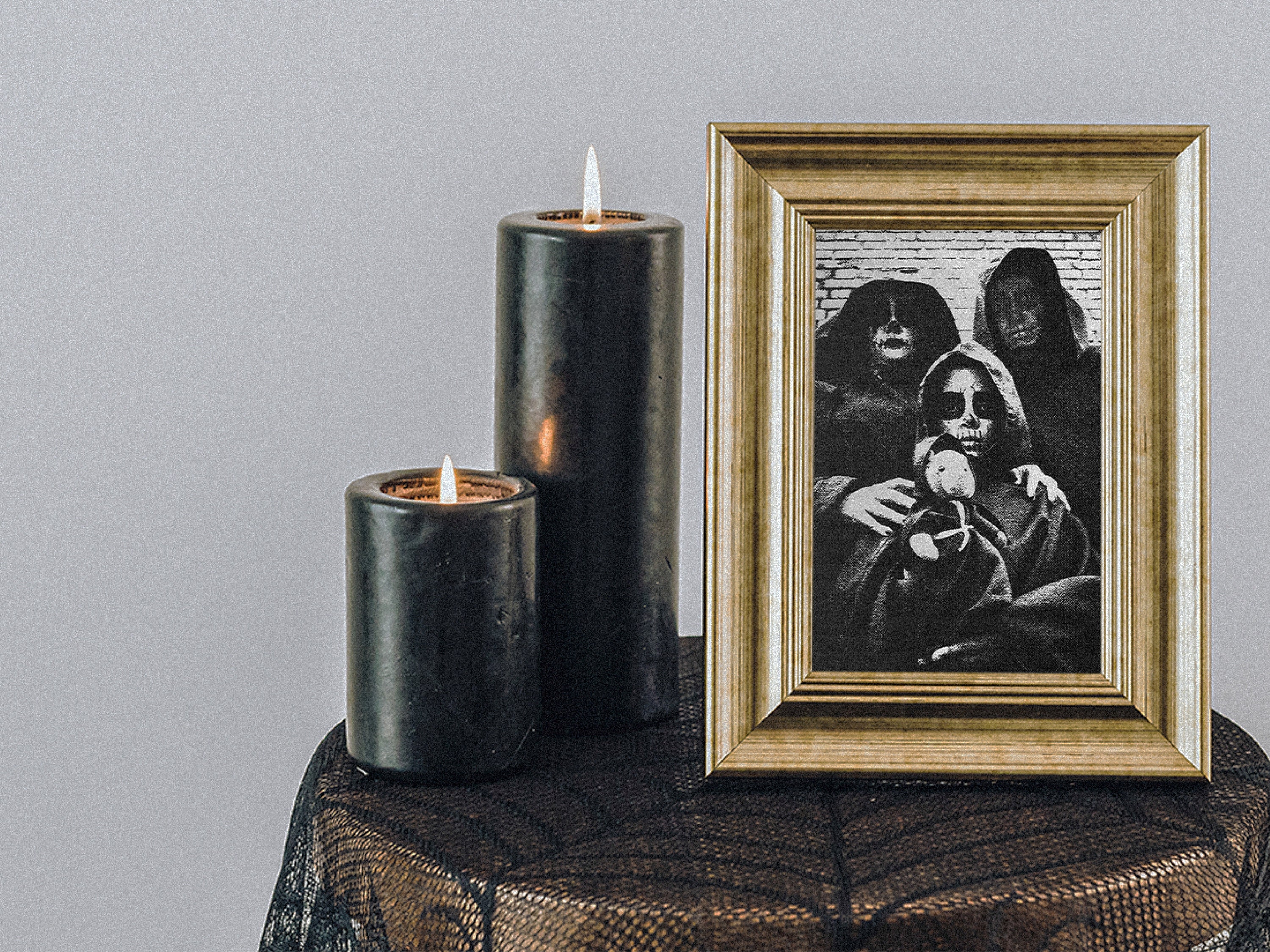 Printable Halloween Wall Art Gothic Skull Face Paint Decor Black Metal ...