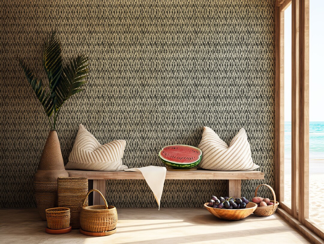 Verdant Abstract Wallpaper for Drawing Room, Olive Ombre Removable Peel ...