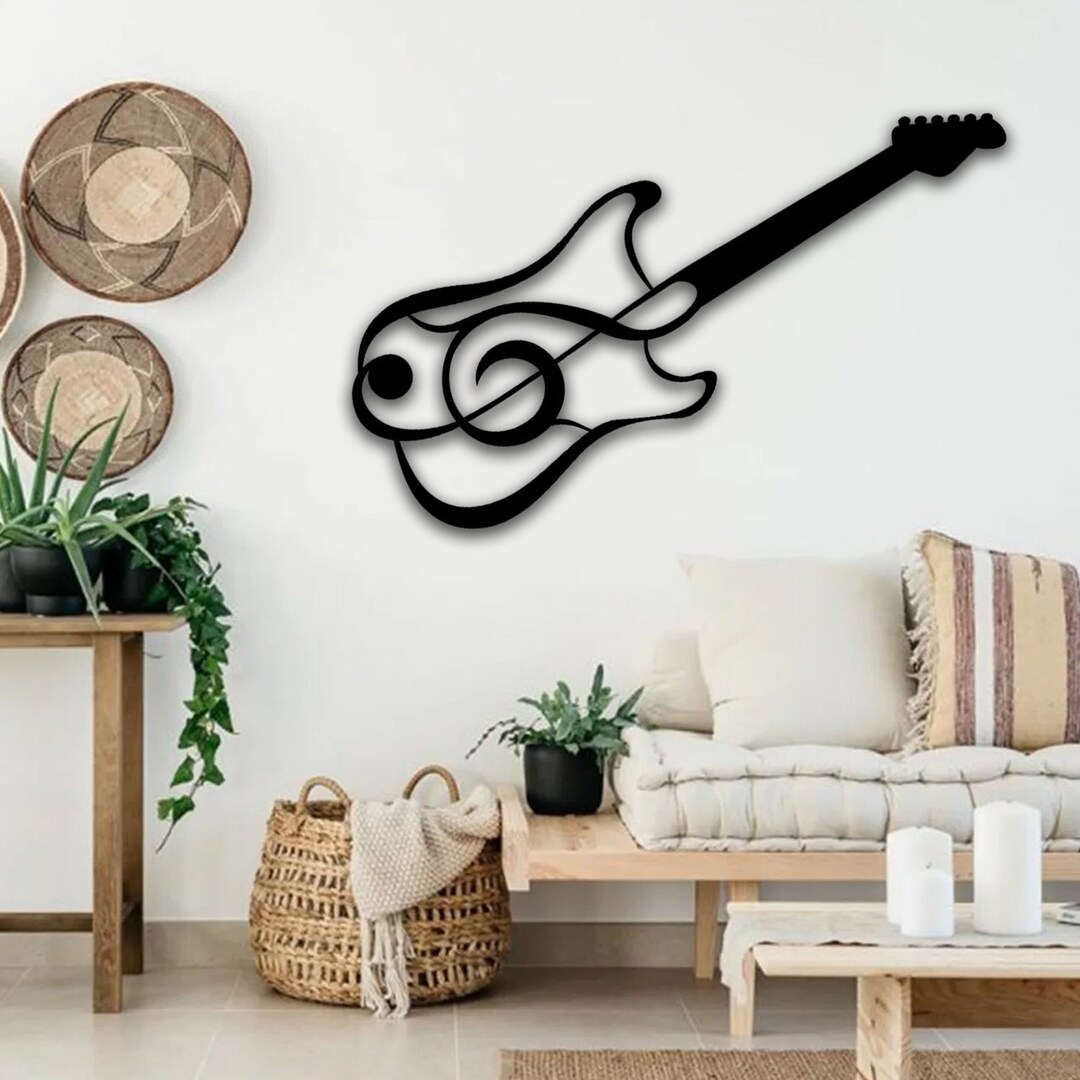 Guitar Metal Wall Decor - Etsy