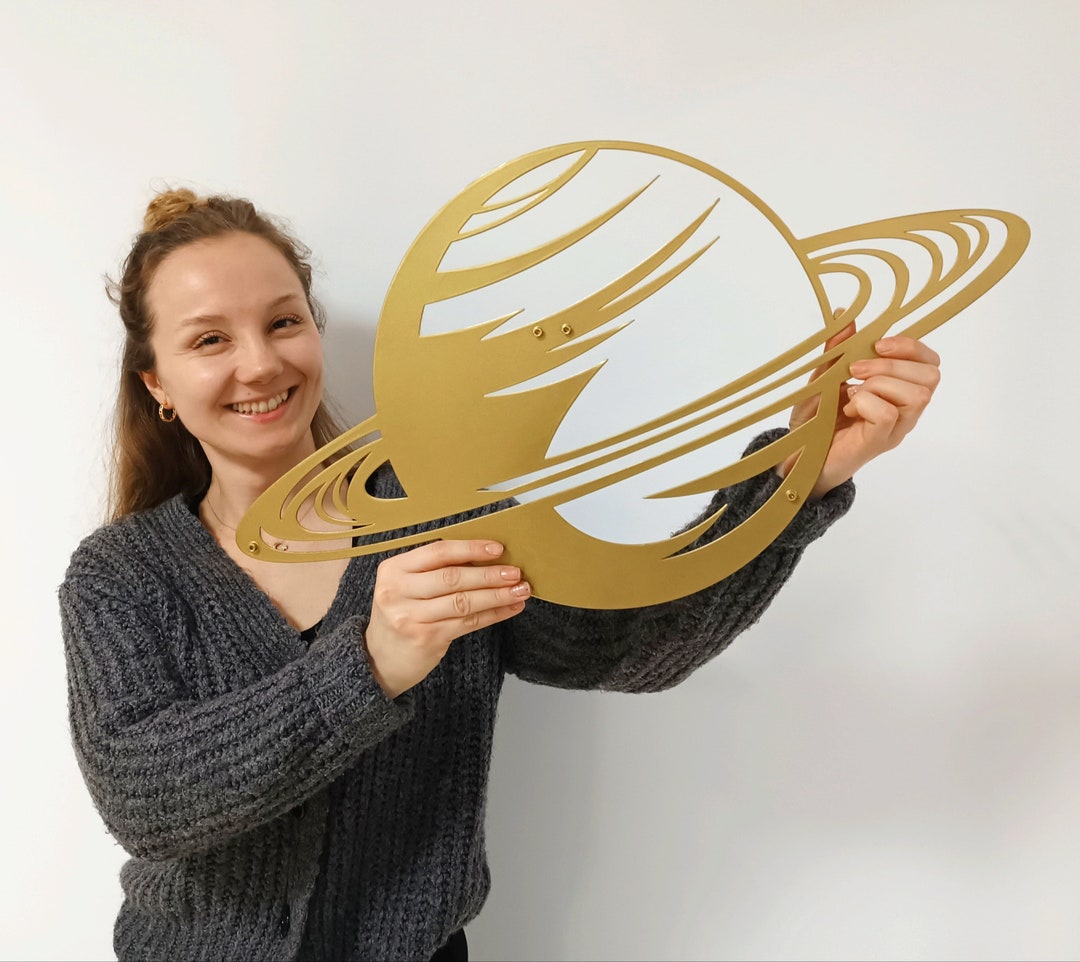 Saturn Metal Wall Art Planet Space Astronomy Modern Home Decor Gift ...