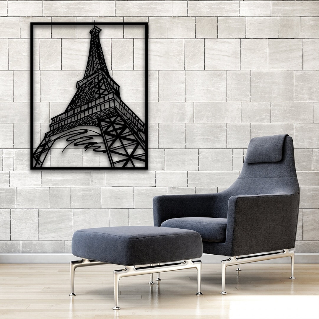 Eiffel Tower Metal Wall Decor - Parisian Home Art Piece, French Living ...
