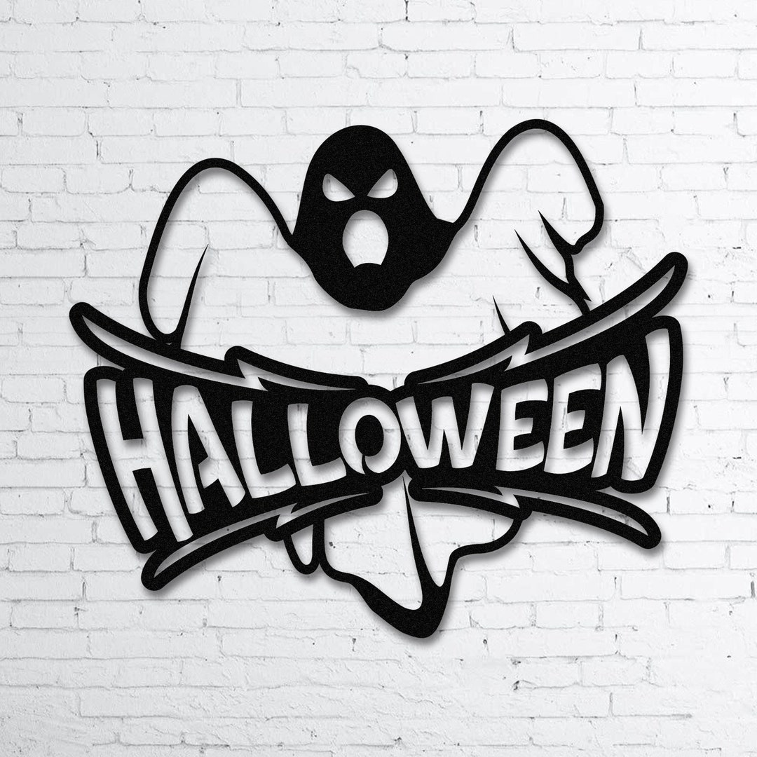 Halloween Ghost Metal Wall Art: Spooky Home Decor - Etsy
