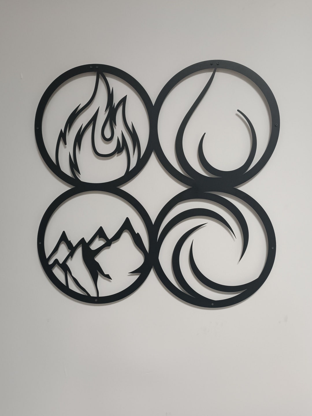 4 Elements Metal Wall Decor Square Combined hangs With 2 Nail - Etsy