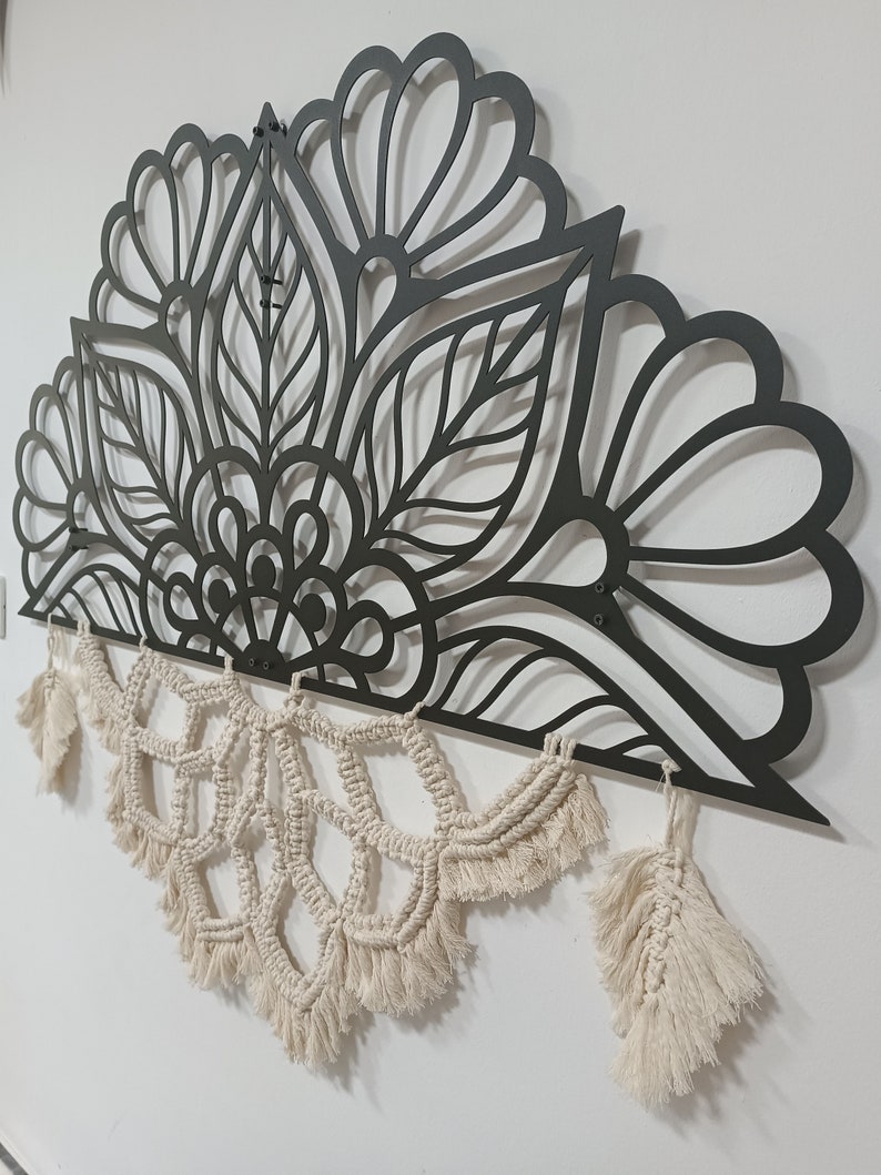 Mandala Macrame Metal Wall Decor - Etsy