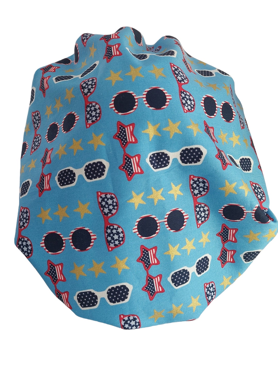 Bouffant Surgical Scrub Cap Hat Women Blue Red White Sunglasses Gold ...