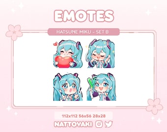 Animated Hatsune Miku Emotes for Twitch and Discord - Etsy