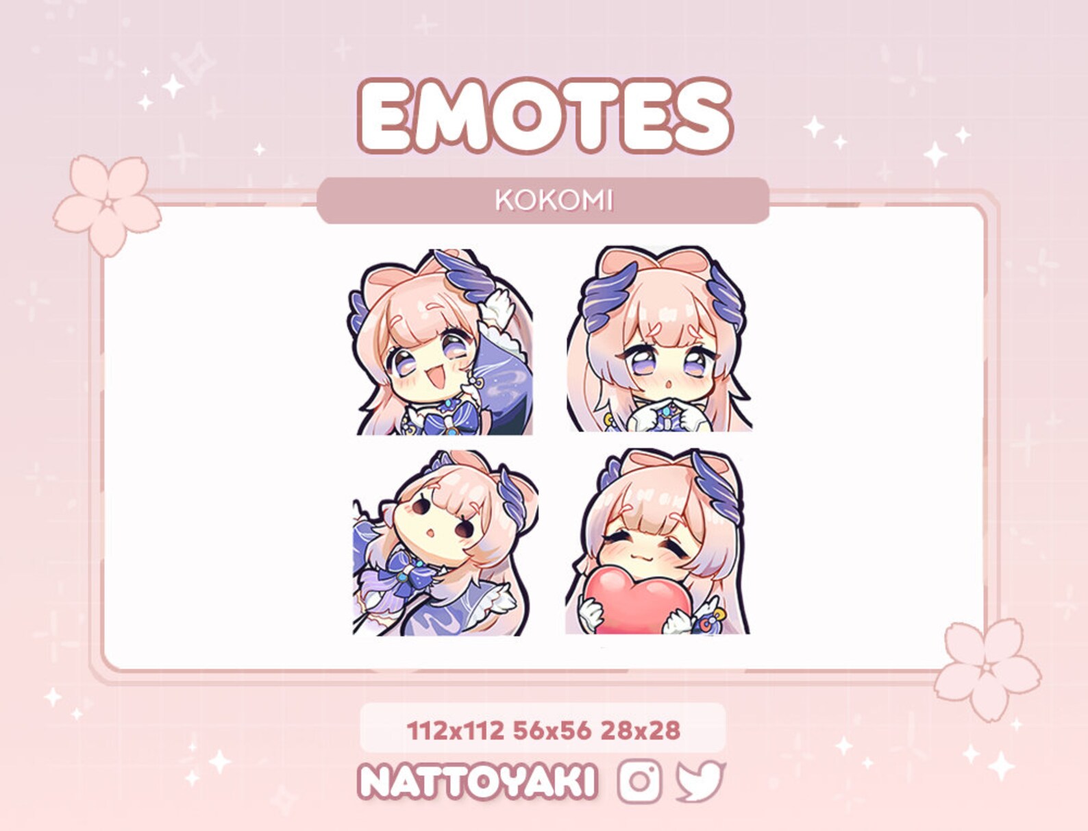 Genshin Impact Kokomi Emotes SET Discord/twitch - Etsy