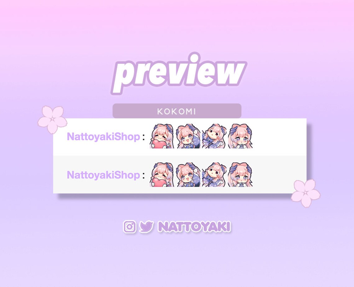 Genshin Impact Kokomi Emotes SET Discord/twitch - Etsy
