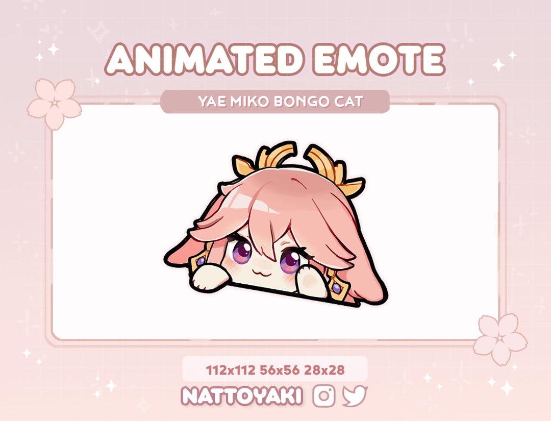 Yae Miko Twitch Animated Emote | Cute Genshin Impact Emotes for ...