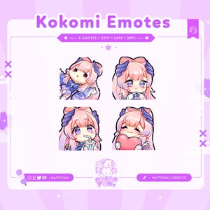 Kokomi Twitch Emote Pack | Cute Genshin Impact Emotes for Streamers ...
