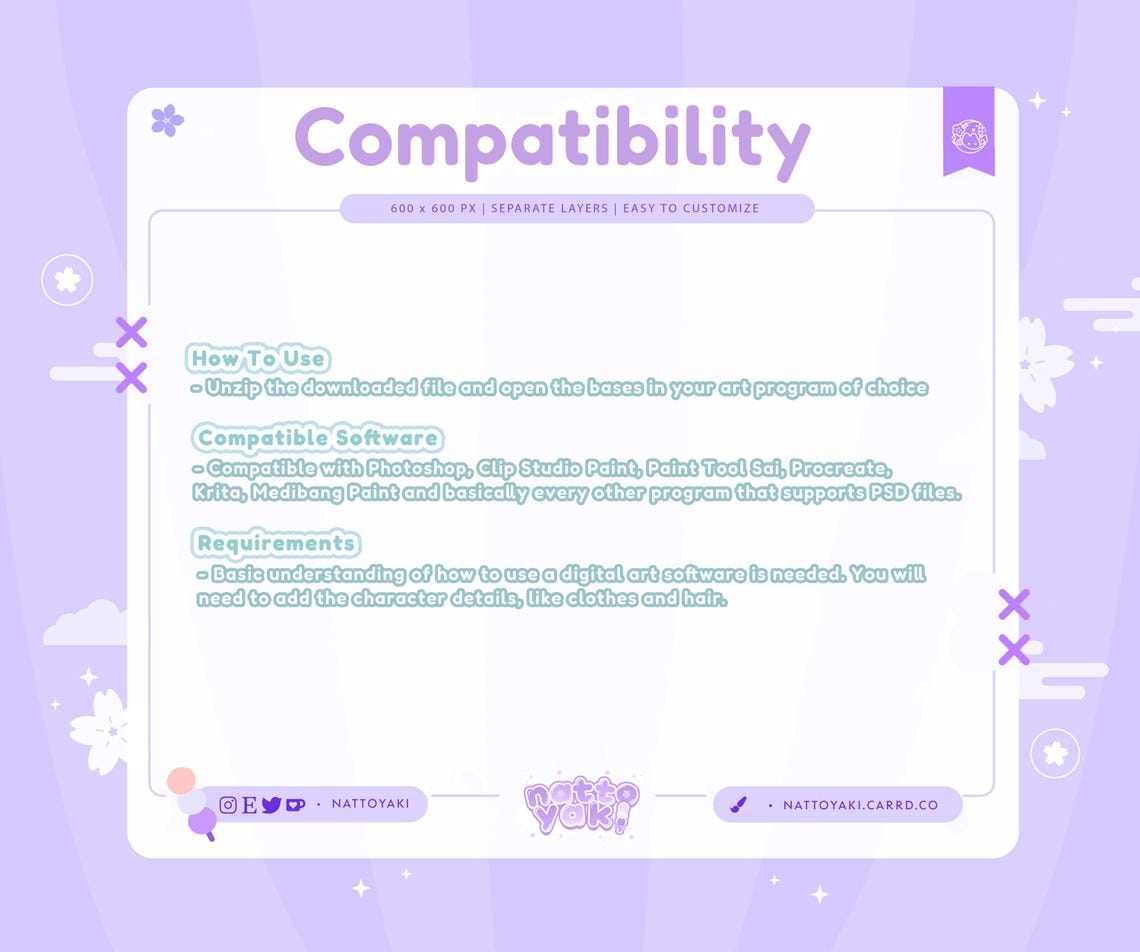 Emote Base Pack Set A | Cute DIY Emote Template for Twitch, Youtube ...