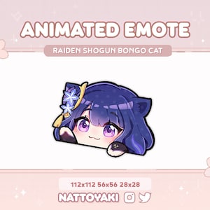 Raiden Shogun Twitch Animated Emote | Cute Genshin Impact Emotes for ...