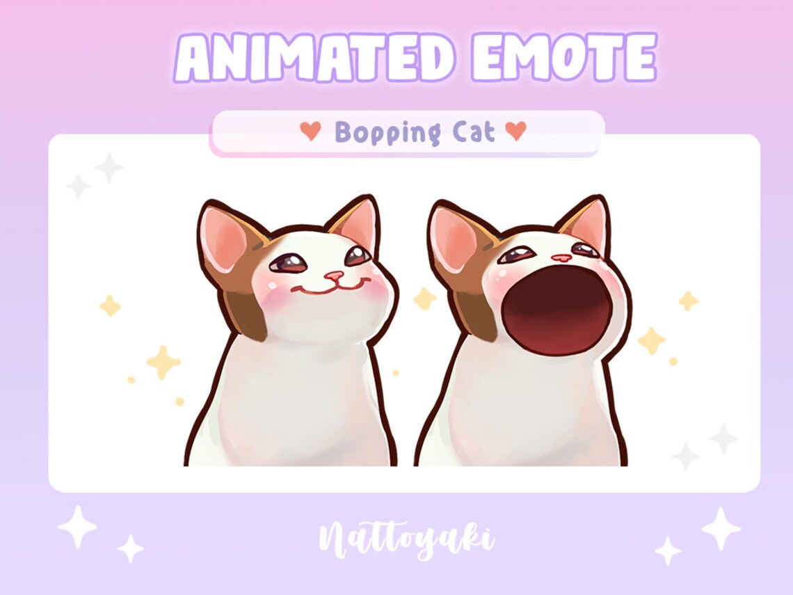 ANIMATED Pop Cat Emote for Twitch / Discord - Etsy
