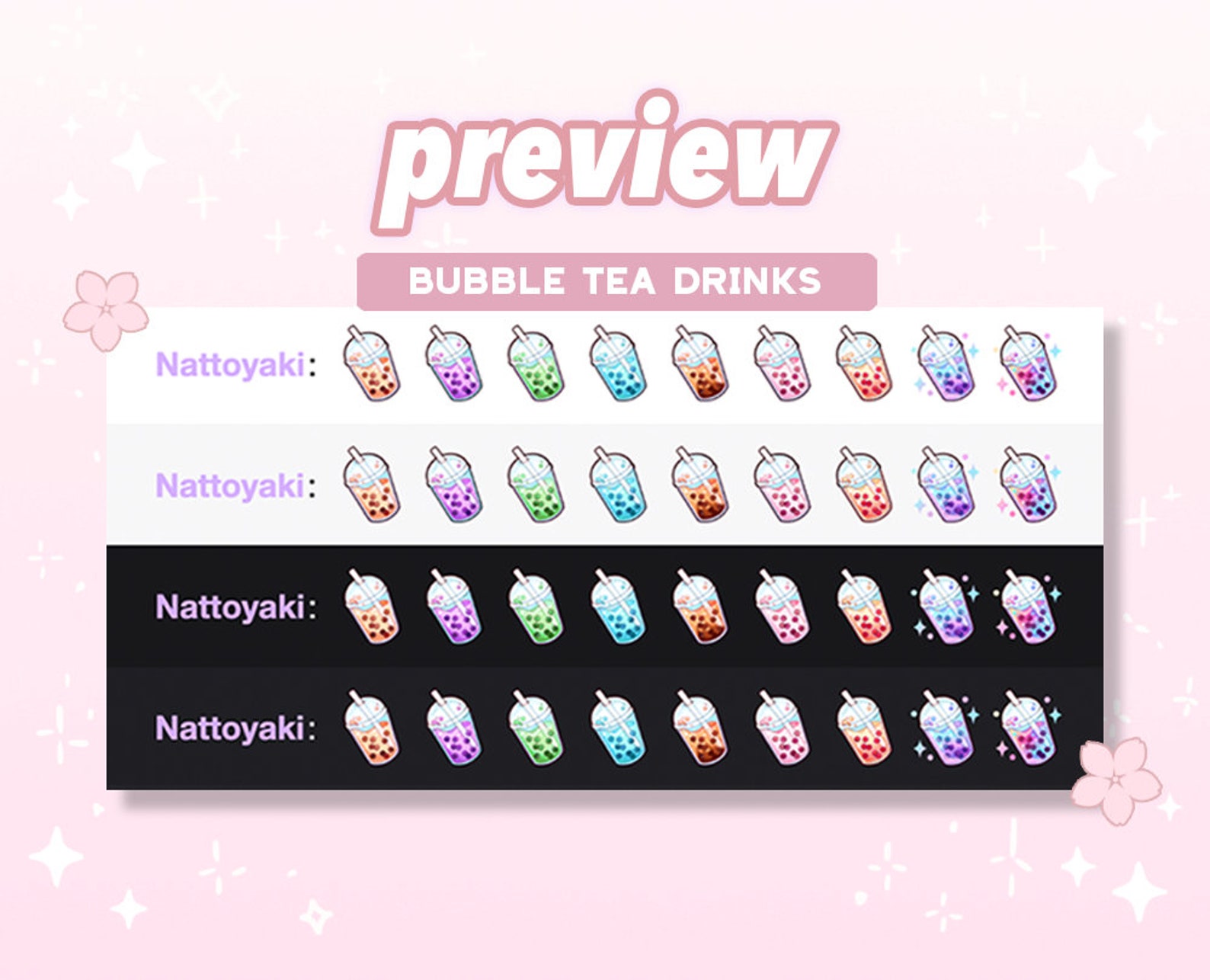 Bubble Tea Rainbow Twitch Sub Badges / Bit Badges / Boba Drink ...