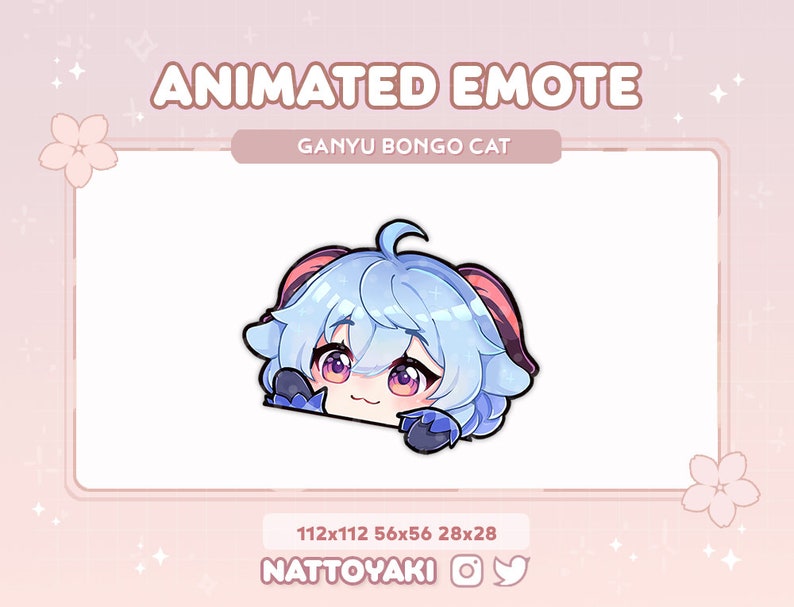Ganyu Twitch Animated Emote | Cute Genshin Impact Emotes for Streamers ...