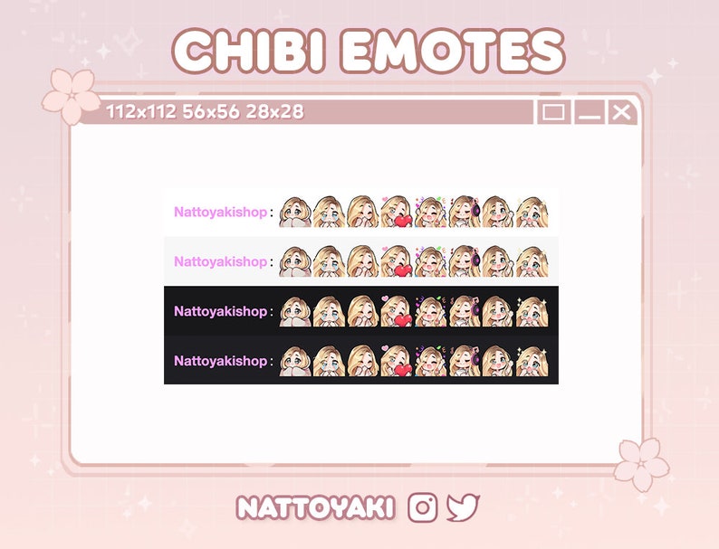 Cute Chibi Girl Twitch Discord Emote Pack Gaming Streaming - Etsy Australia
