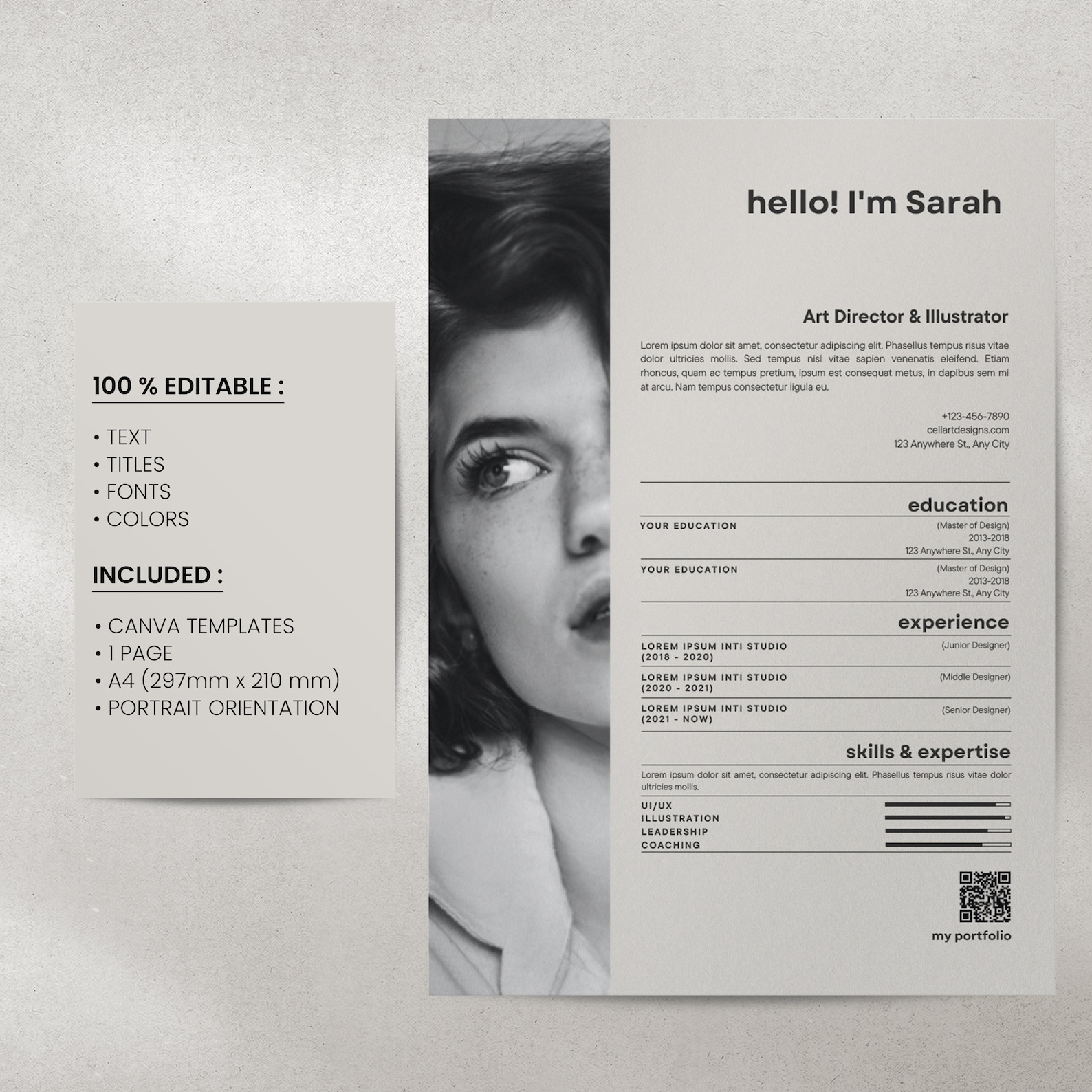 Resume Template, Cv Design Canva, Best Cv Resume Layout, 2023 Resume ...