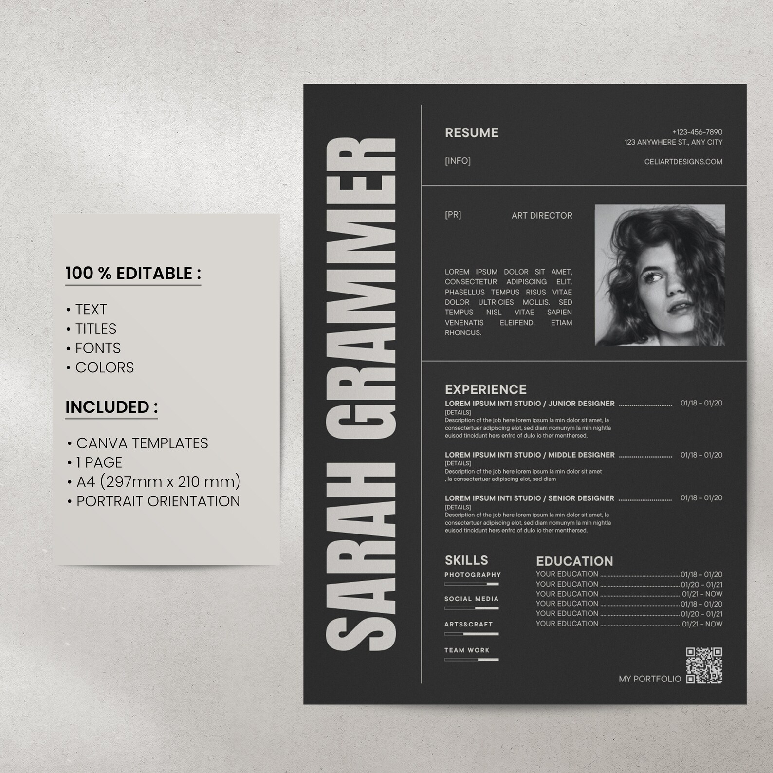 Resume Template, Cv Design Canva, Best Cv Resume Layout, 2023 Resume ...