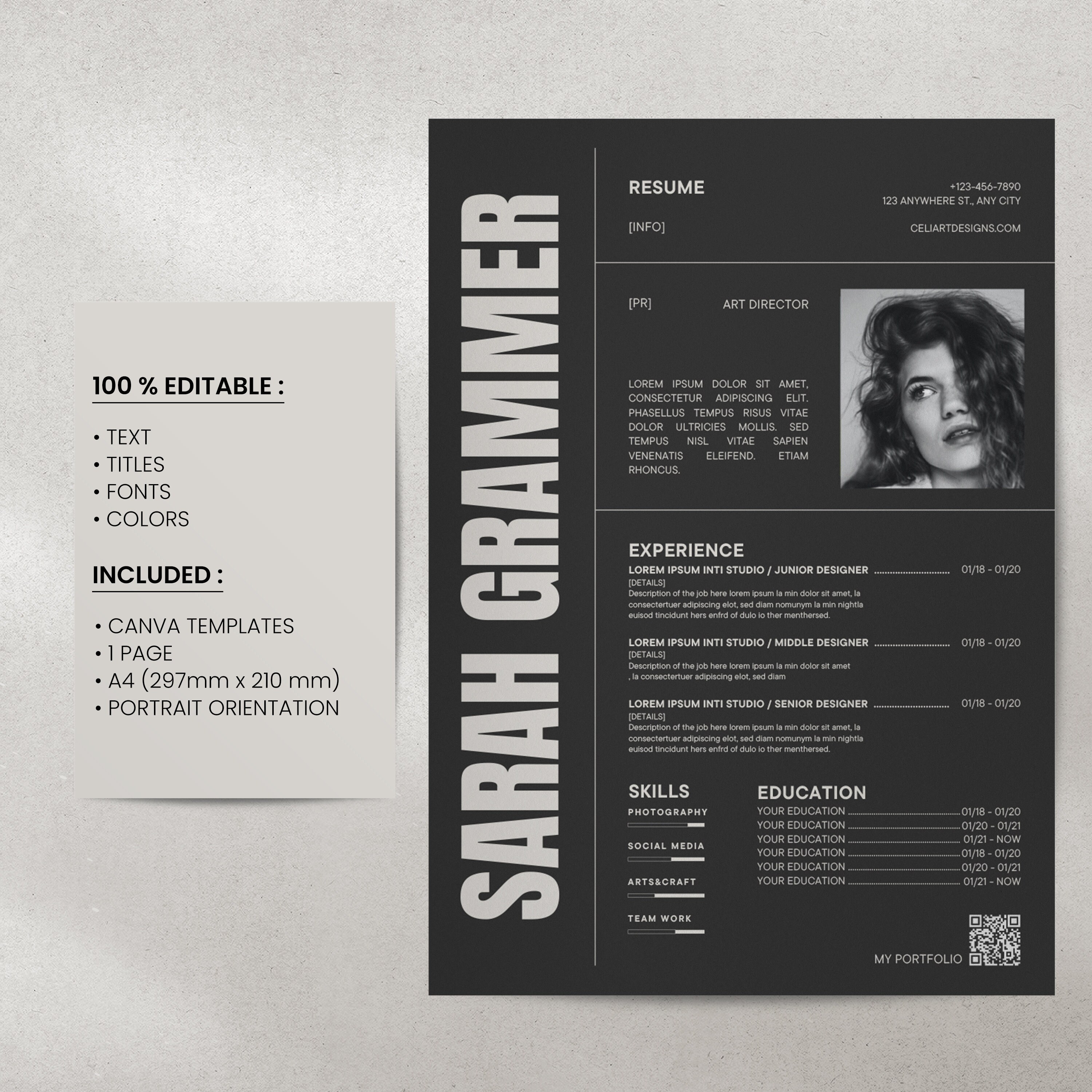 Resume Template, Cv Design Canva, Best Cv Resume Layout, 2023 Resume ...