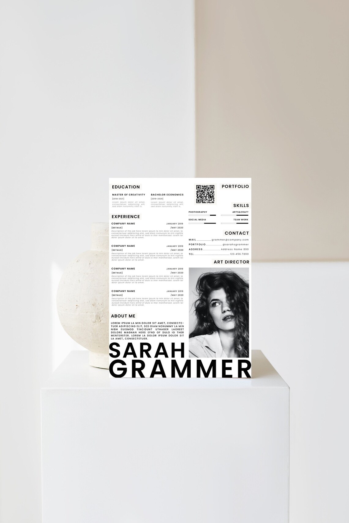 Resume Template, Cv Design Canva and Illustrator, Best Cv Resume Layout ...