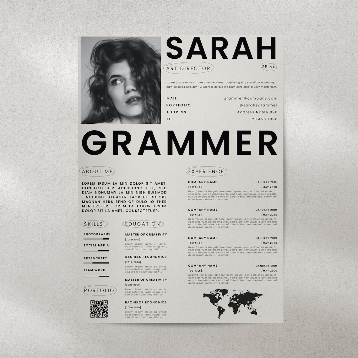 Resume Template, Cv Design Canva and Illustrator, Best Cv Resume Layout ...