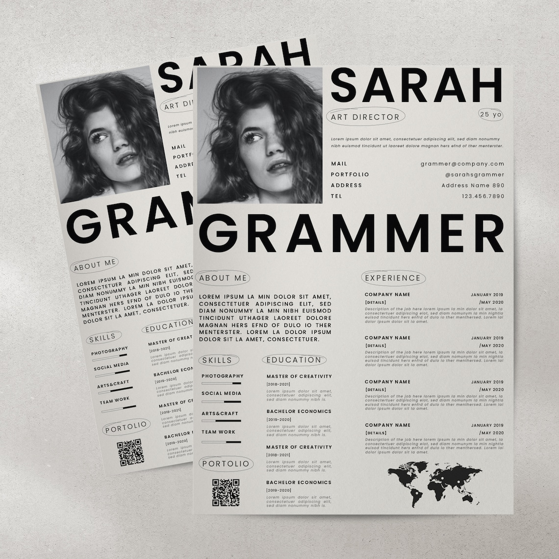 Resume Template, Cv Design Canva and Illustrator, Best Cv Resume Layout ...