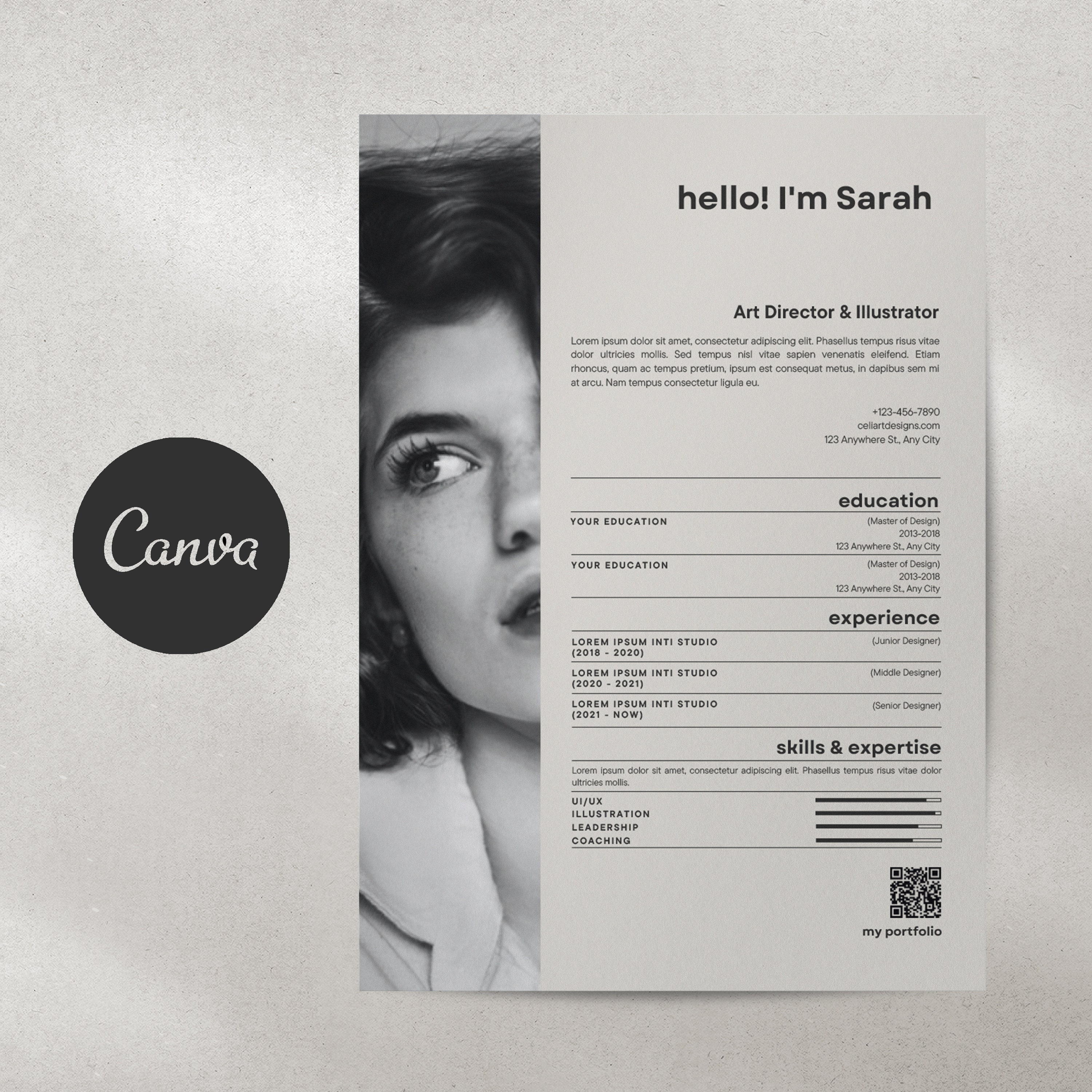 Resume Template, Cv Design Canva, Best Cv Resume Layout, 2023 Resume ...
