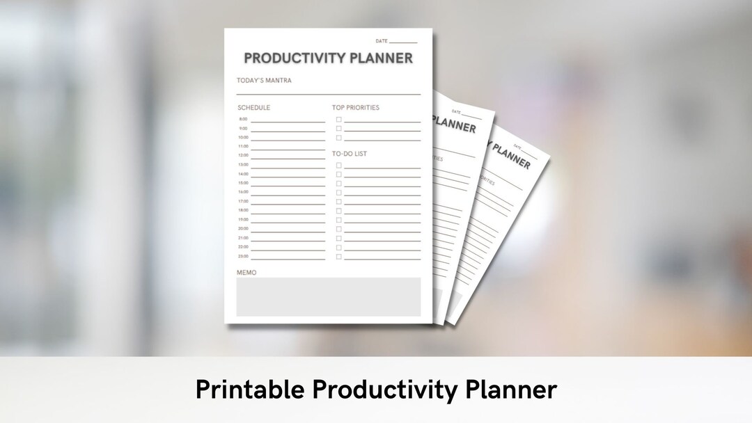 Printable Productivity Planner, Digital & Printable, Daily Planners ...