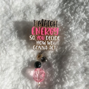 I Match Energy Badge Reelmedical Badge Reel Cute Badge Reel - Etsy