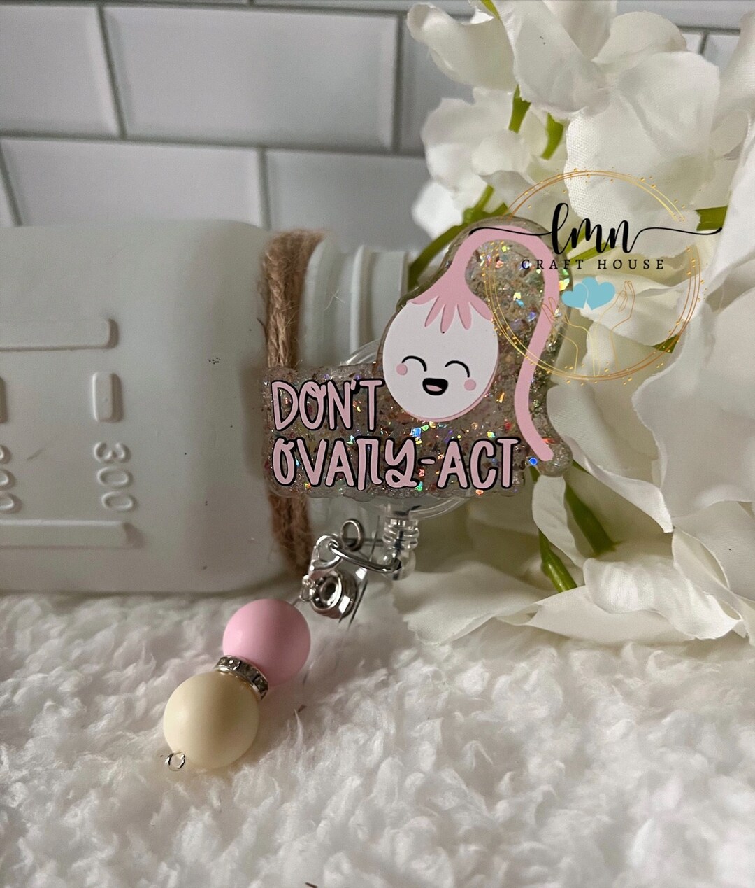 Don't Ovary Act Badge Reeluterus Badge Reelmedical Badge Reel Cute ...