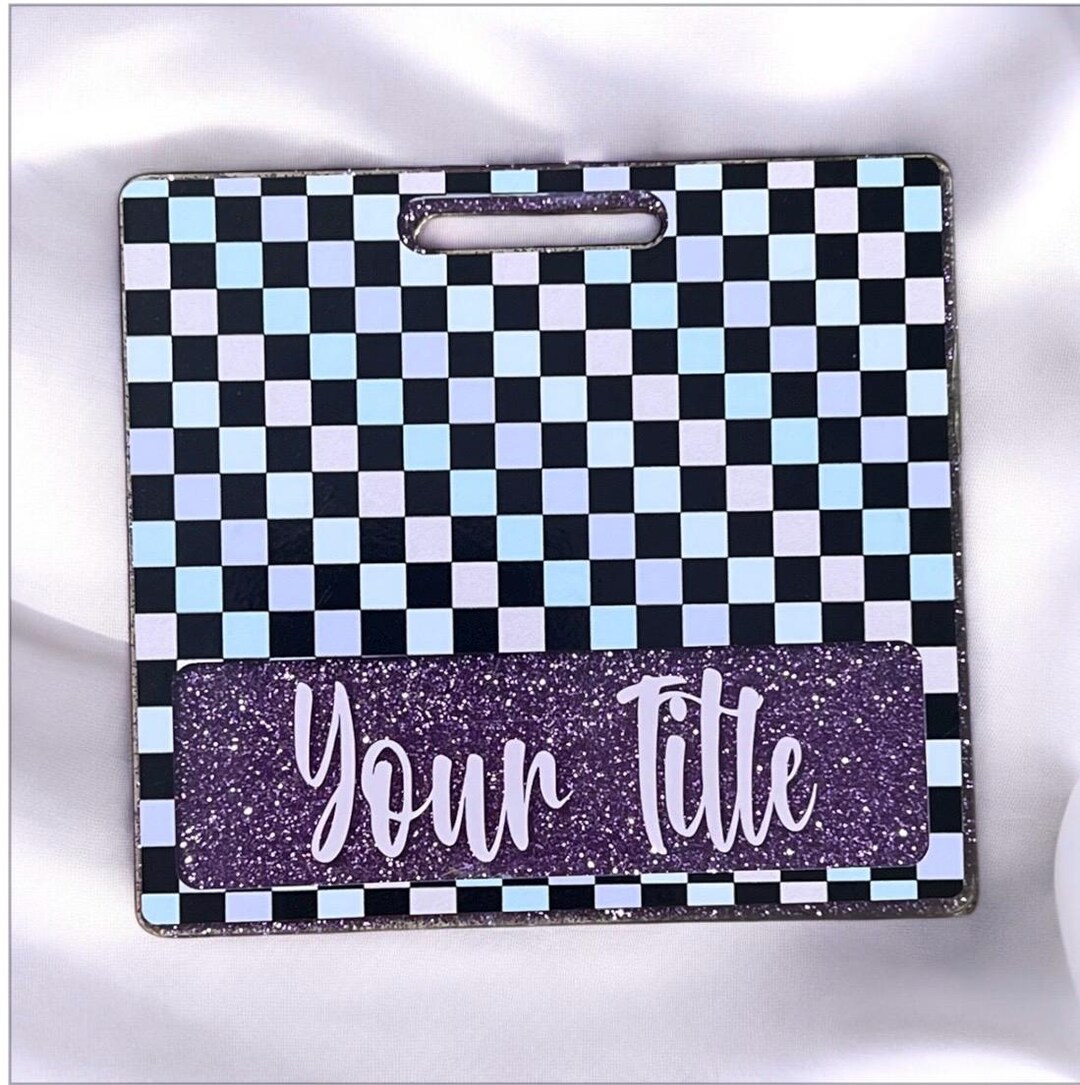 Personalized Badge Buddy|checker Badge Buddy|purple Badge Buddy|id ...