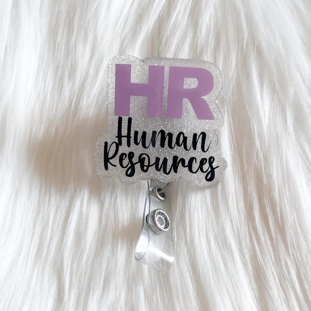 Human Resources Badge Reel|hr Badge Reel|glitter Badge Reel| Cute Badge ...