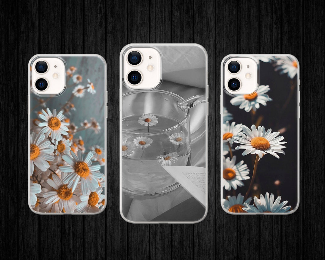 Cute Daisy Phone Case Floral Chamomile Cover for iPhone 14, Xs, 11 Pro ...