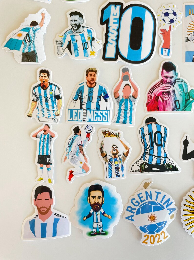 Messi Stickers 15 30 or 52 Random Stickers Free Shipping - Etsy