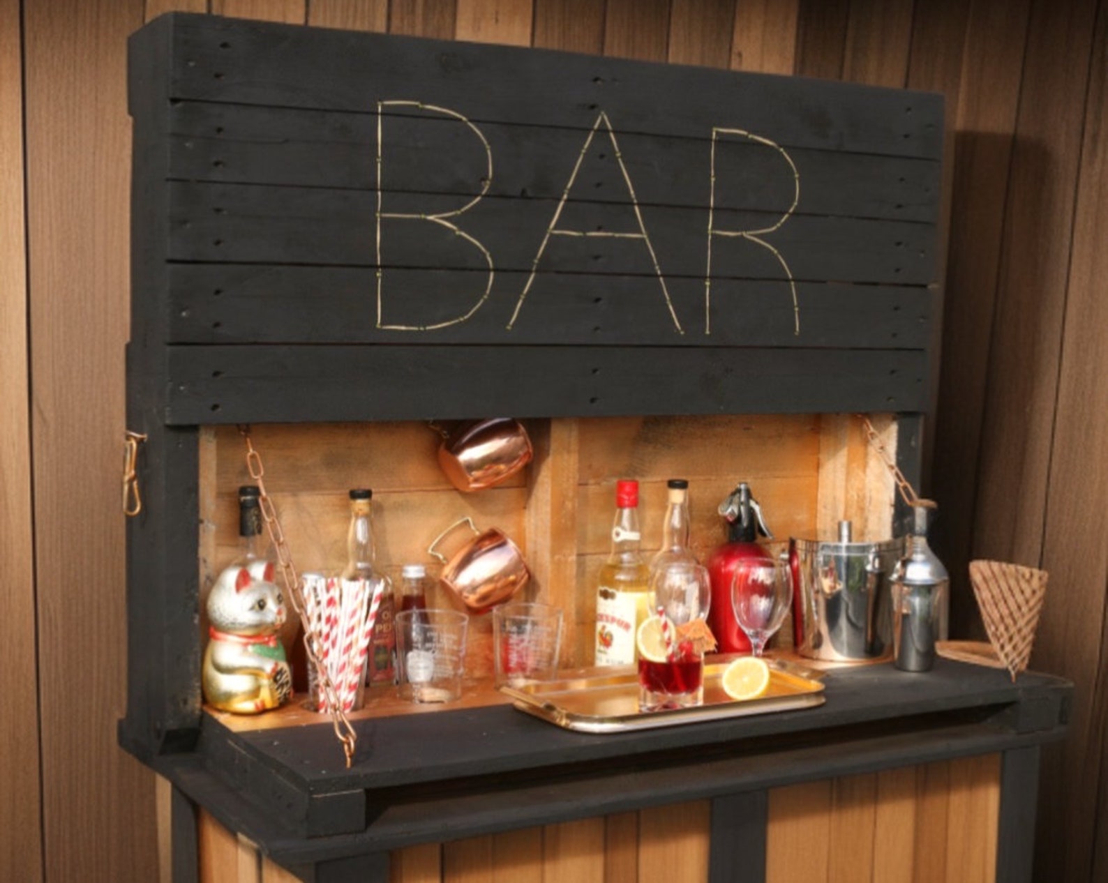 Outdoor Murphy Bar With Fairy Lights Sign - Etsy
