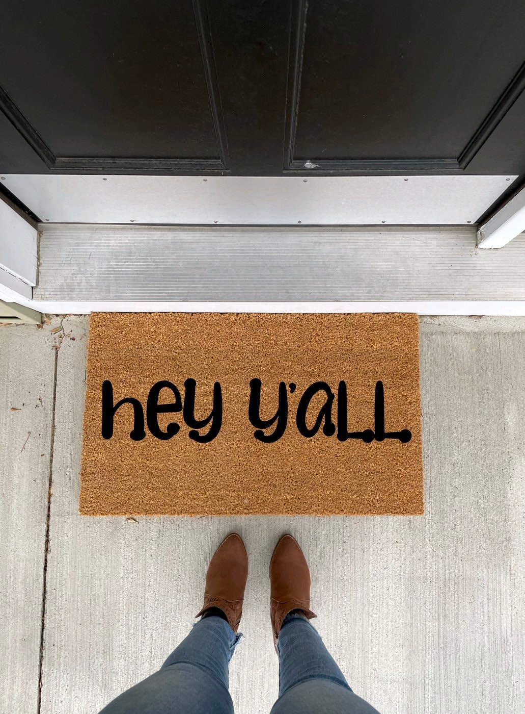 Hey Y’all - Welcome Doormat - Porch Decor - Home Decor - Etsy