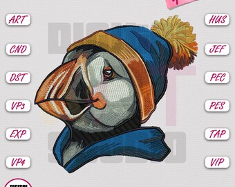 Puffin Machine Embroidery Design - Etsy