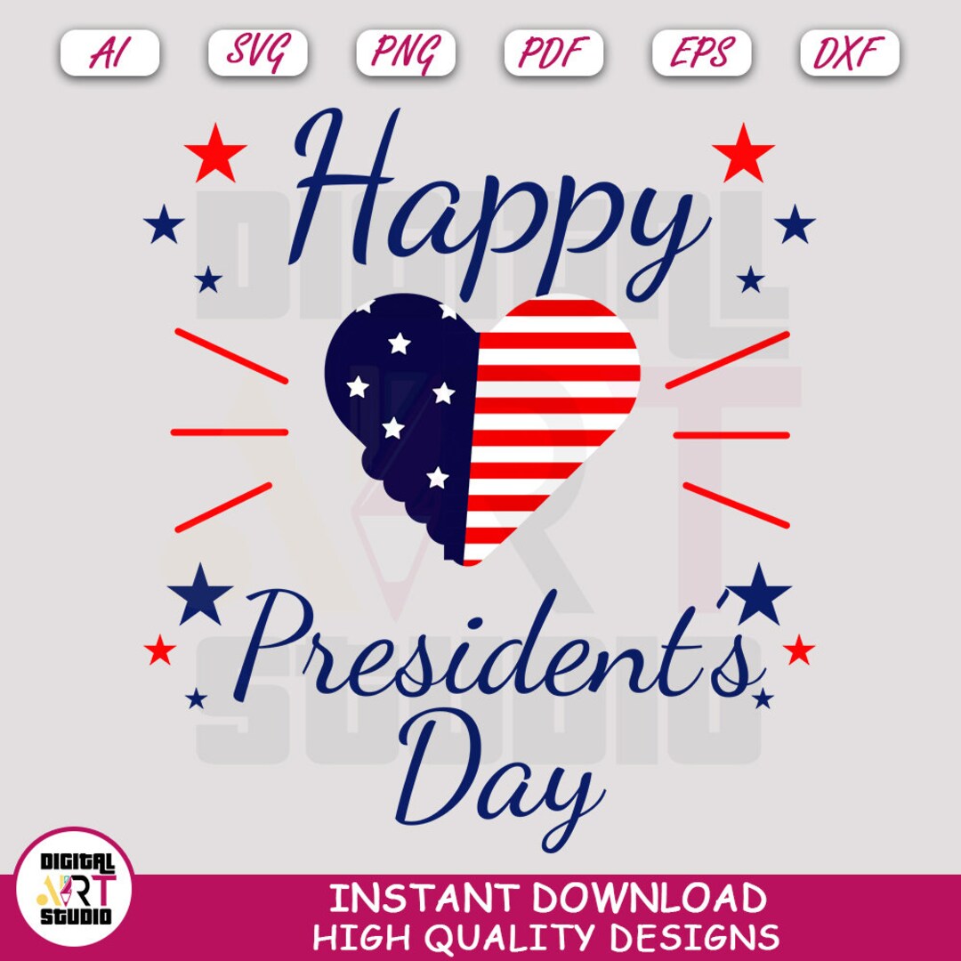 Happy Presidents Day Svg, Presidents Day Cut File for Cricut, Digital ...