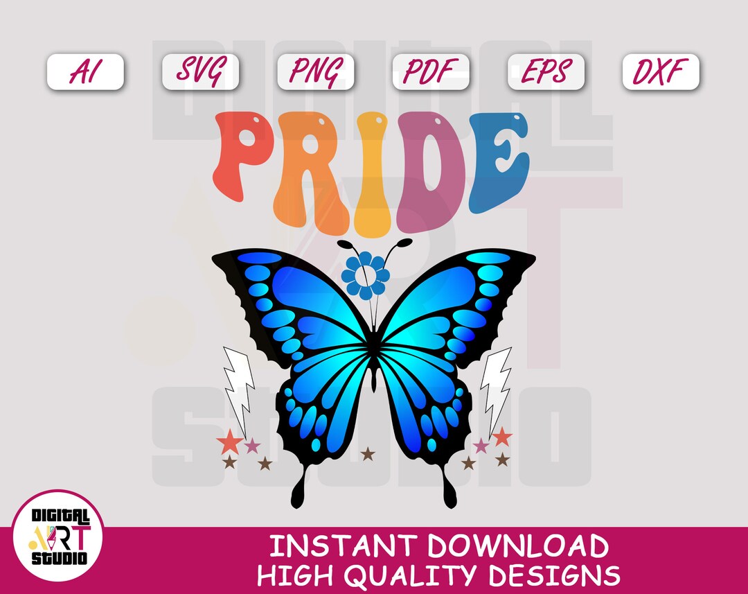 Pride Butterfly Svg Pride Butterfly Cut File for Cricut - Etsy