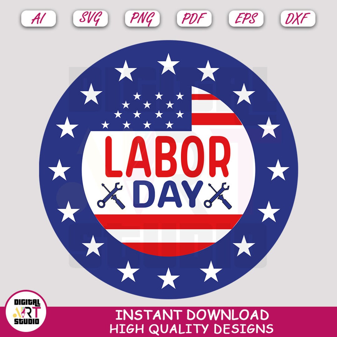 Labor Day Flag Svg, Happy Labor Day Svg Cut File for Cricut, Labor Day ...