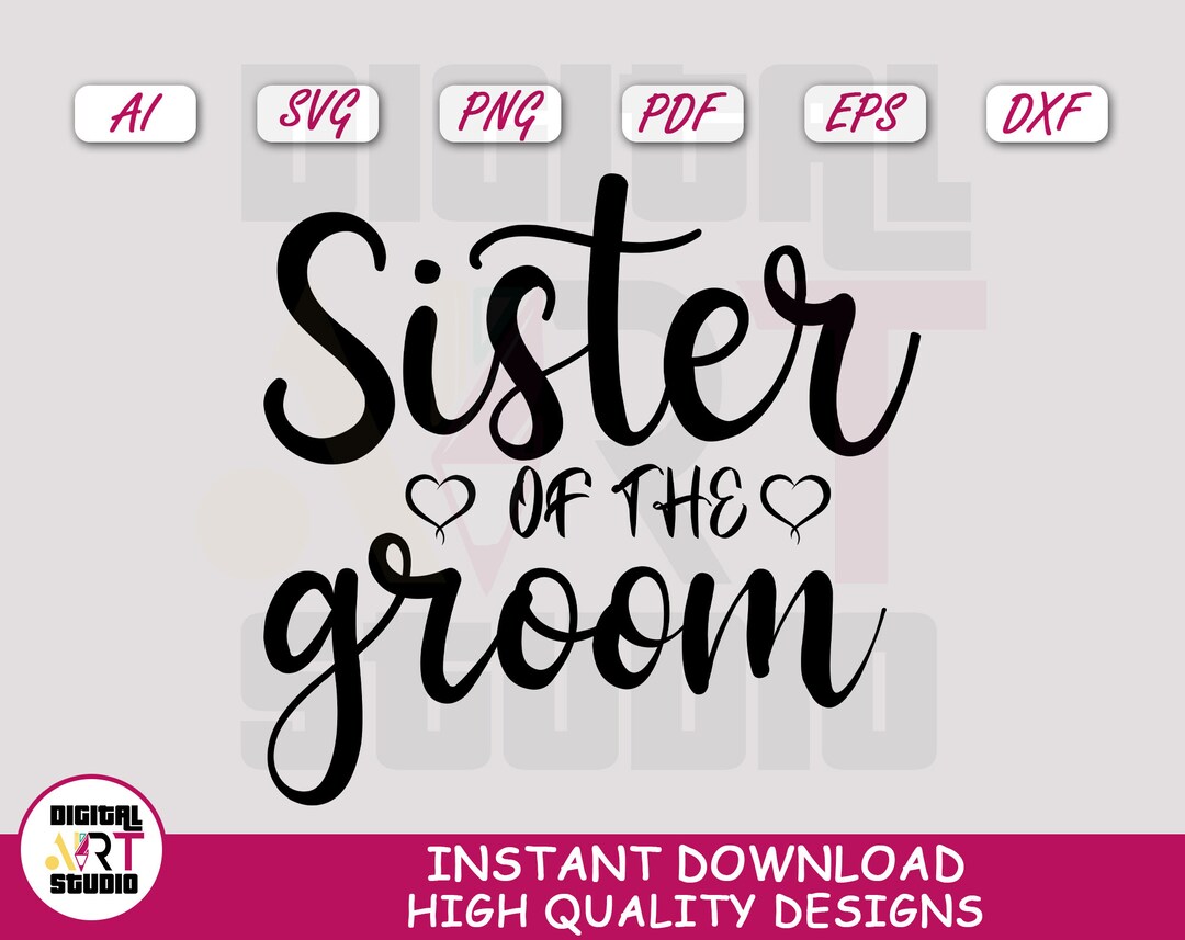 Hermana del novio SVG Mejor hermana SVG Archivo de corte - Etsy México