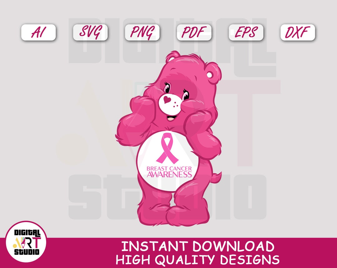 Bears Cancer Awareness Svg Cut File for Cricut Digital Image - Etsy