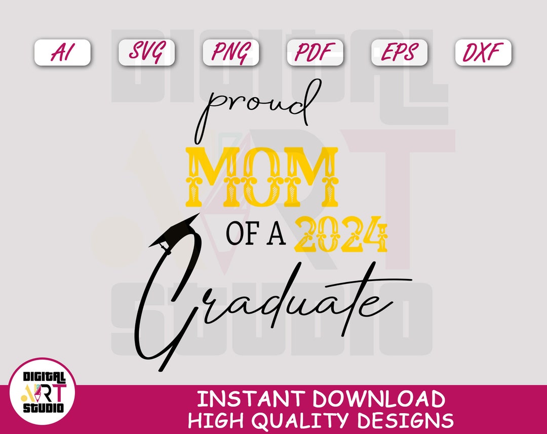 Proud of Mom Svg Coming Soon 2024 Cut File for Cricut Senior - Etsy